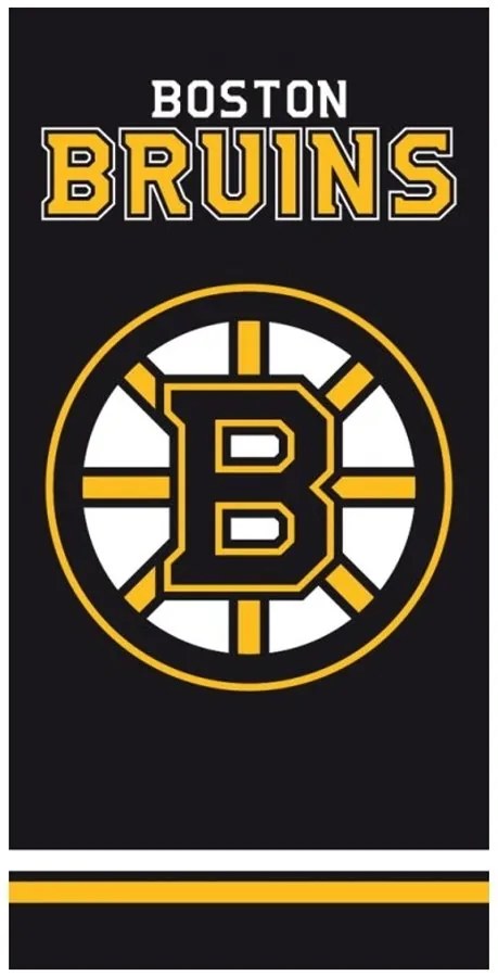 Hokejová bavlněná osuška NHL Boston Bruins - motiv Black - 100% bavlna - 70 x 140 cm - II. jakost