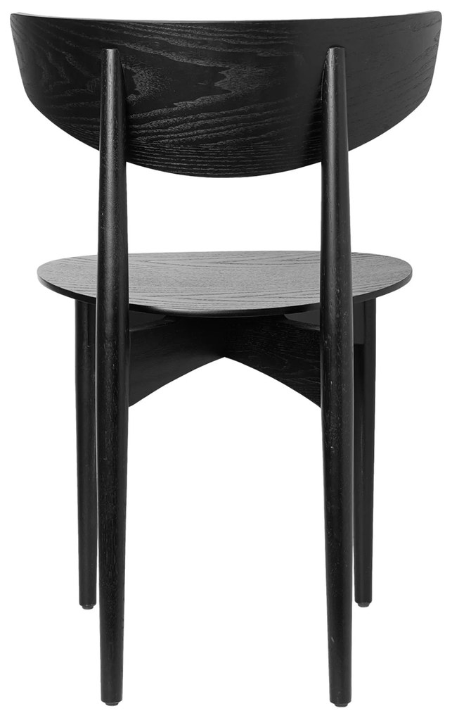 FERM LIVING Jídelní židle Herman Wood, Black