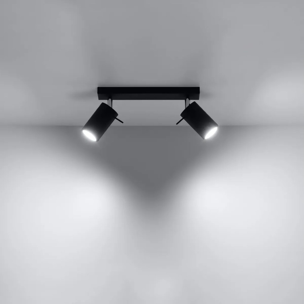 Sollux Lighting Stropní svítidlo RING 2 Černá