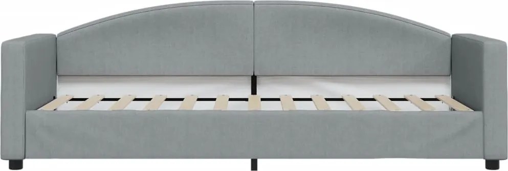 Válenda s přistýlkou a zásuvkami světle šedá 80 x 200 cm textil 3197219