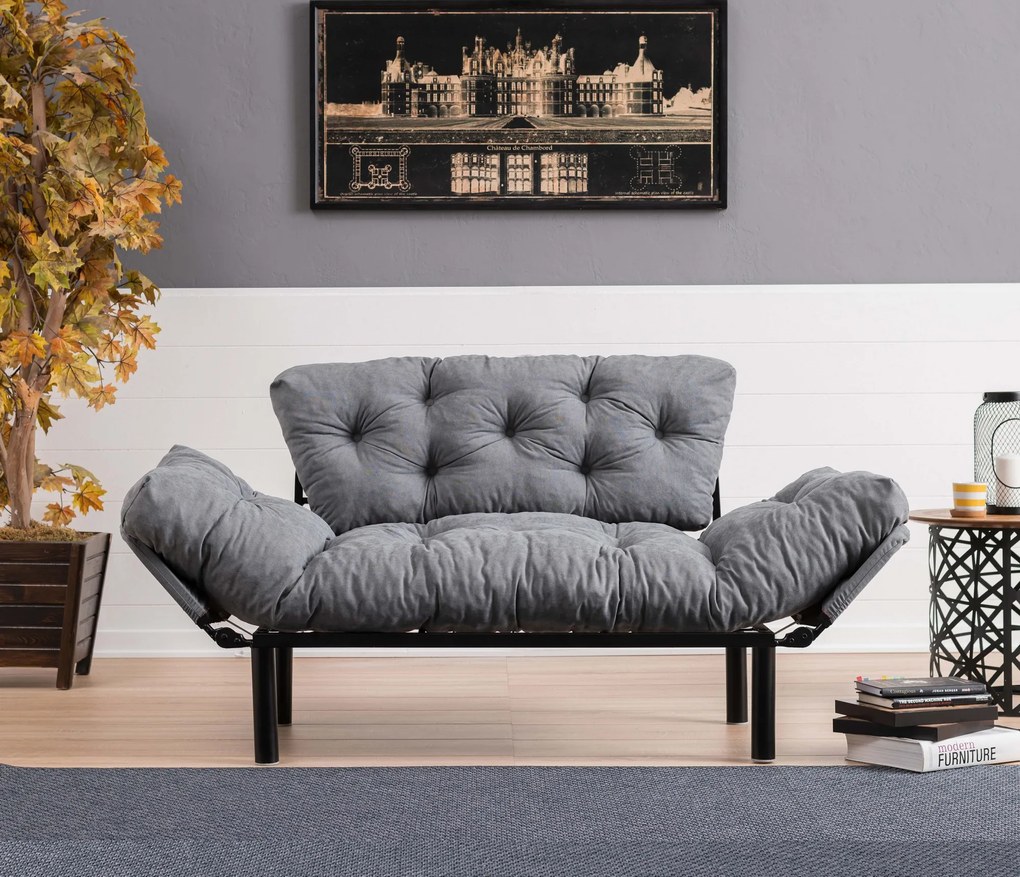 Atelier del Sofa 2-místná pohovka Nitta - Grey, Šedá