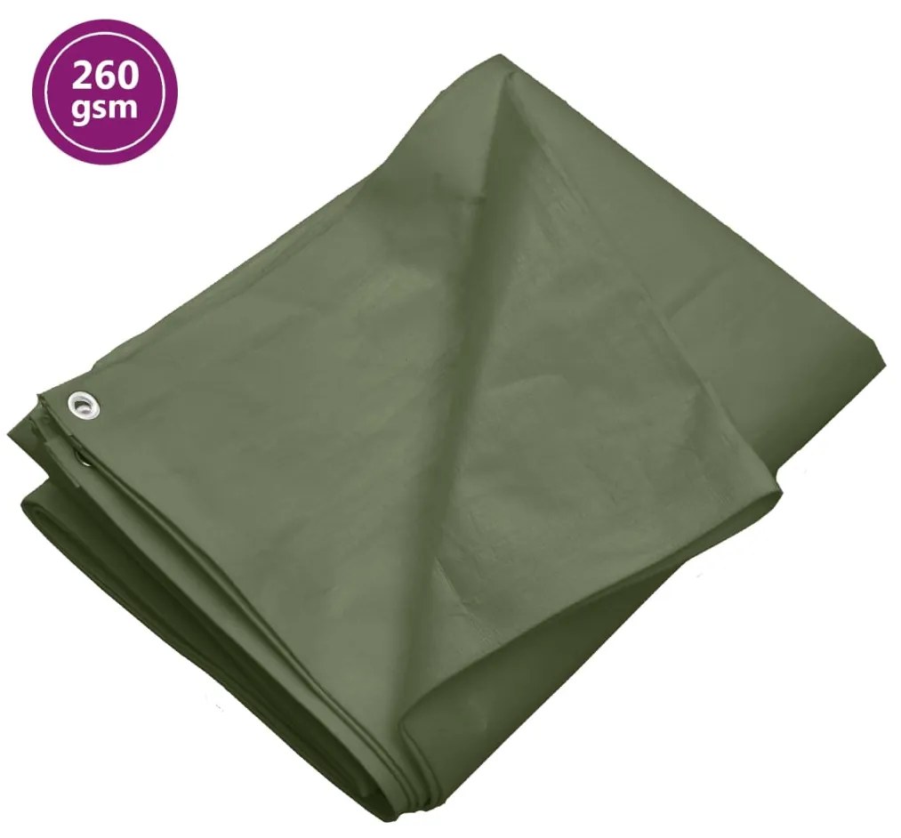 Plachta 260 g/m² 3 x 5 m zelená HDPE 151548