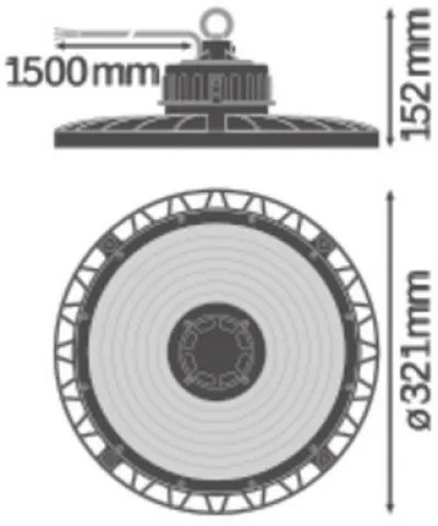 LED svítidlo LEDVANCE High Bay Performance 147W 22000lm 110° 4000K IP65