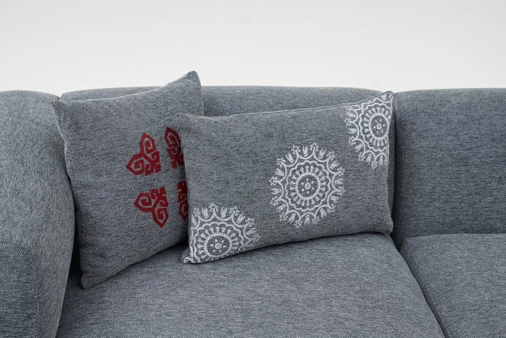 Hanah Home Rohová pohovka LINDEN levá šedá