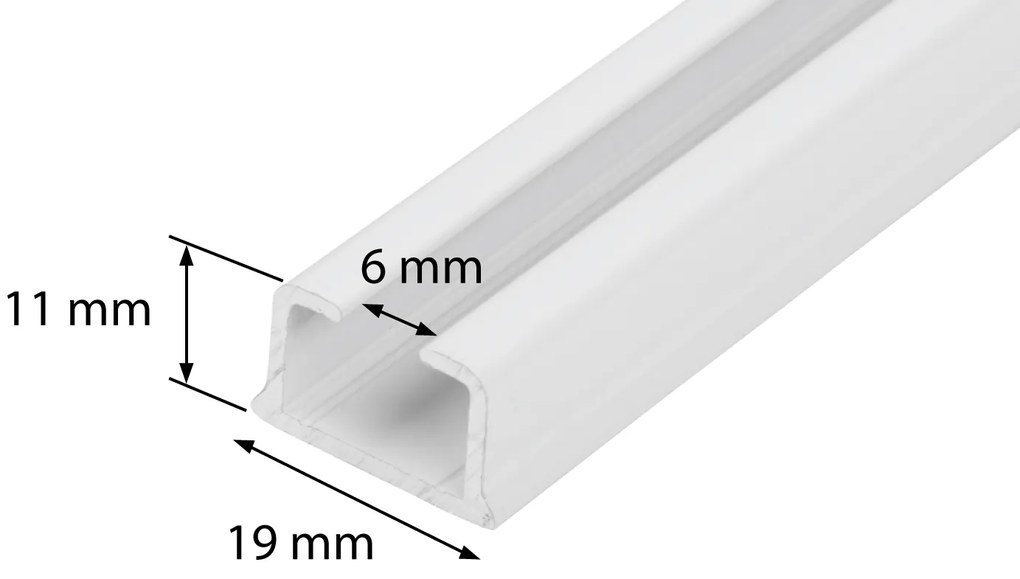 Dekodum Jednořadá hliníková stropní kolejnicová garnýž bílá kombinovaný 200 cm