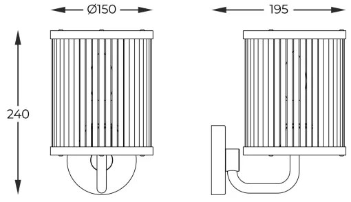 Zuma Line W0528-01F-V6AC - Nástěnná lampa SERGIO 1xE14/60W/230V zlatá