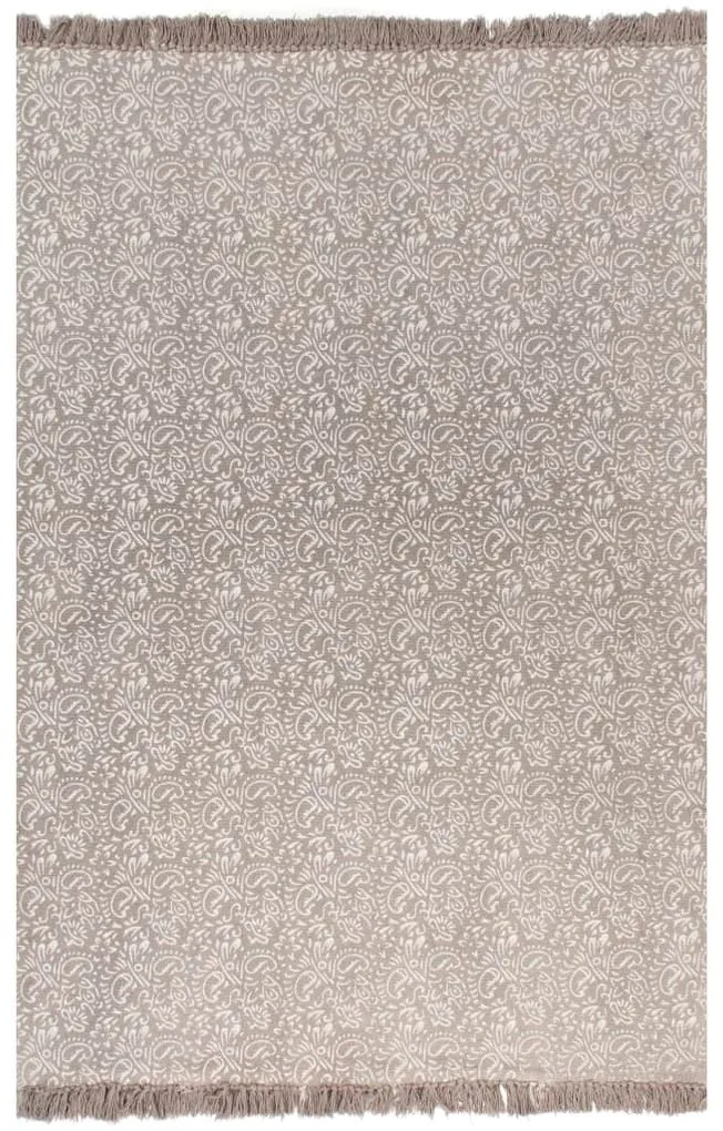 Koberec se vzorem - bavlněný - taupe | 160x230 cm