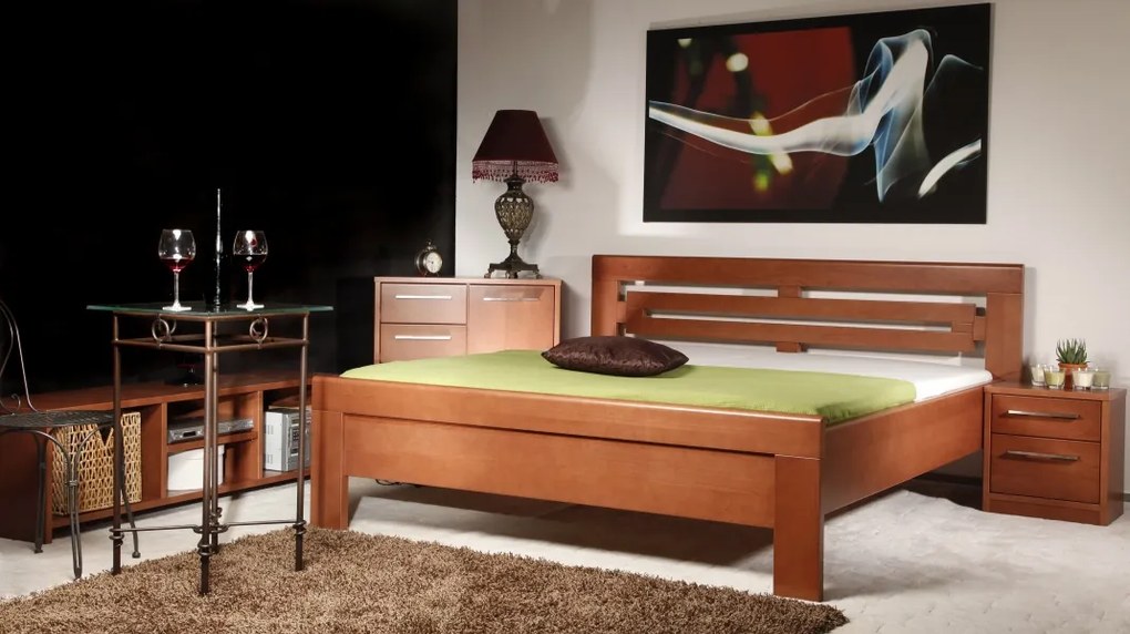 Masivní postel s úložným prostorem Arleta 2 - 80 x 200cm