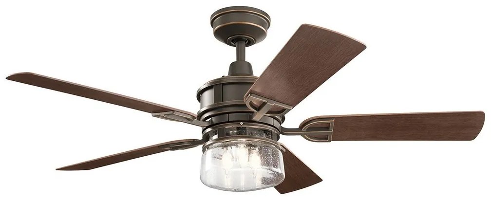 Kichler KLF-LYNDON-52-OZ - Stropní ventilátor LYNDON 3xE27/8W/230V IP23 + DO