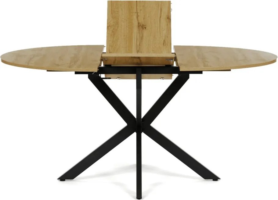 Jídelní stůl rozkládací 120-160x120 cm DT-I1120 OAK, melamin, dub – Barva (vyberte): hnědá béžová