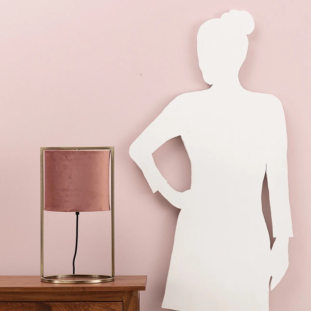 Stolní dekorační lampa Santos Pink&amp;Gold výška 45cm