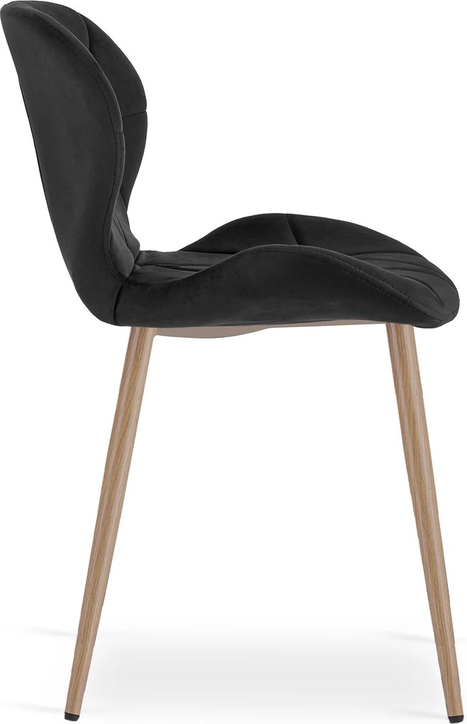 Jídelní židle MANGO VELVET, černá