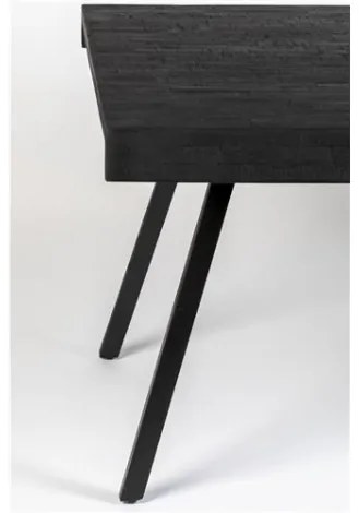 Jídelní stůl SURI 180 x 90 cm, černé dřevo White Label Living 2100123