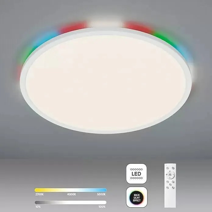 Brilliant Kulaté stropní LED svítidlo Tanida Brillant / 22 W / Ø 42 cm / teplá/studená bílá / bílá