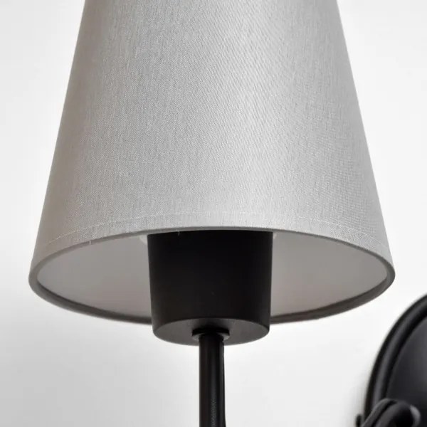 Nástěnná lampa MALBO 1xE27/15W/230V šedá/černá