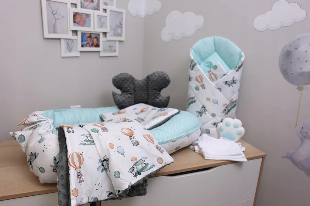 Oboustranné hnízdečko (kokon) pro miminko - BABYMAM PREMIUM set 7v1 ...