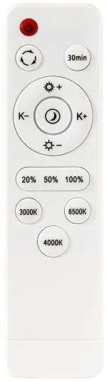 LED Stmívatelné stropní svítidlo LED/50W/230V 3000-6500K pr. 50 cm černá + DO