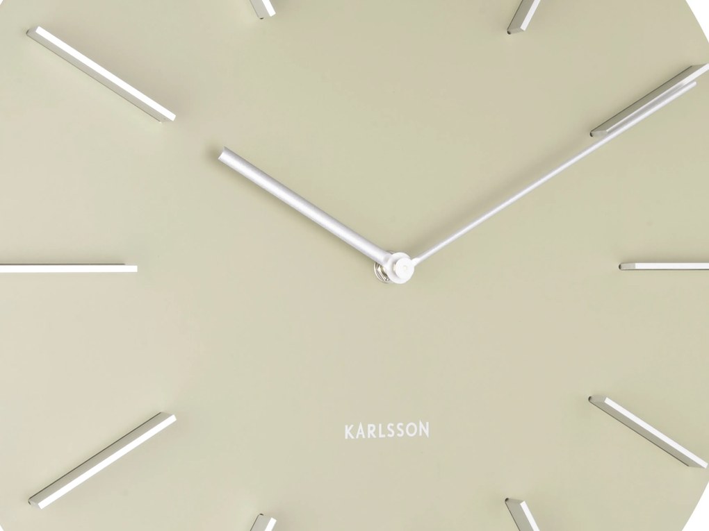 Nástěnné hodiny Discreet 40 cm olivově zelené Karlsson