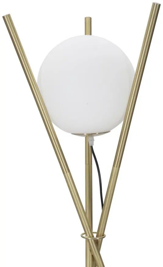 Stojací lampa Mauro Ferretti Tripod, 55x155 cm, zlatá/bílá