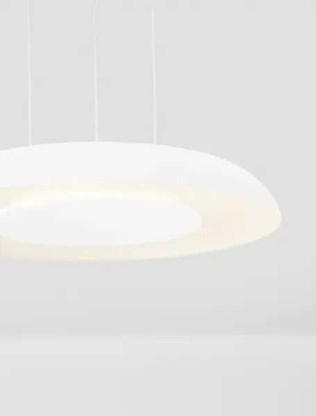 LED stmívatelný bílý moderní lustr Ormi