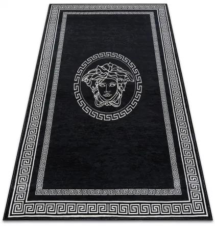 Dywany Luszczow Kusový koberec ANDRE pratelný 2031 vzor rámu medúza řecký protiskluz, černá bílá Rozměr koberce: 120 x 170 cm