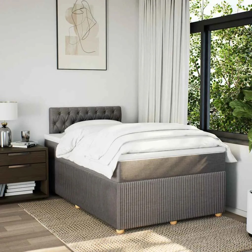 Box spring postel s matrací taupe 120x190 cm textil 3287406