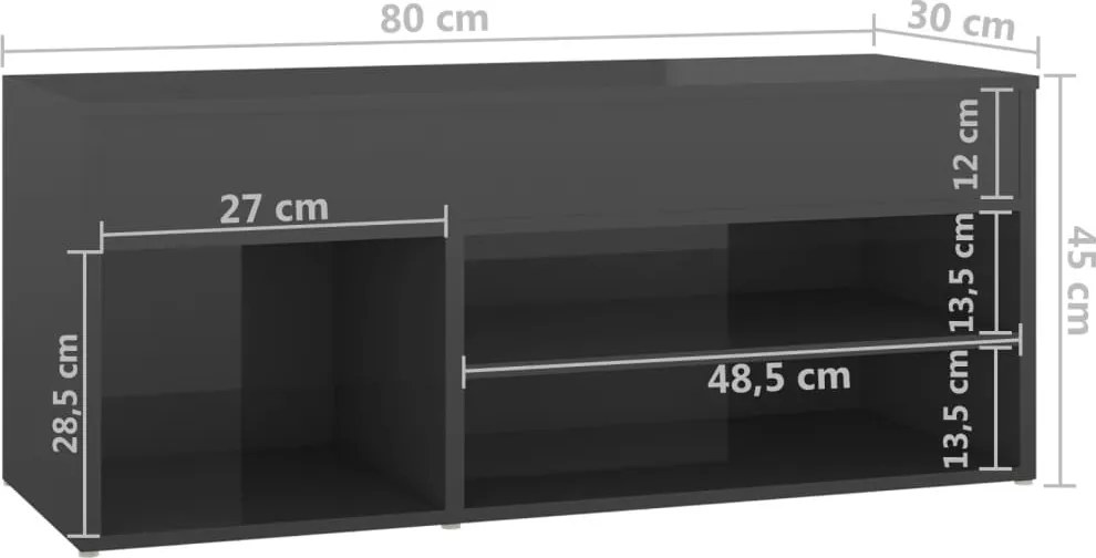 vidaXL Lavice s botníkem 80 x 30 x 45 cm dřevotříska [808748] Barva: Staré dřevo