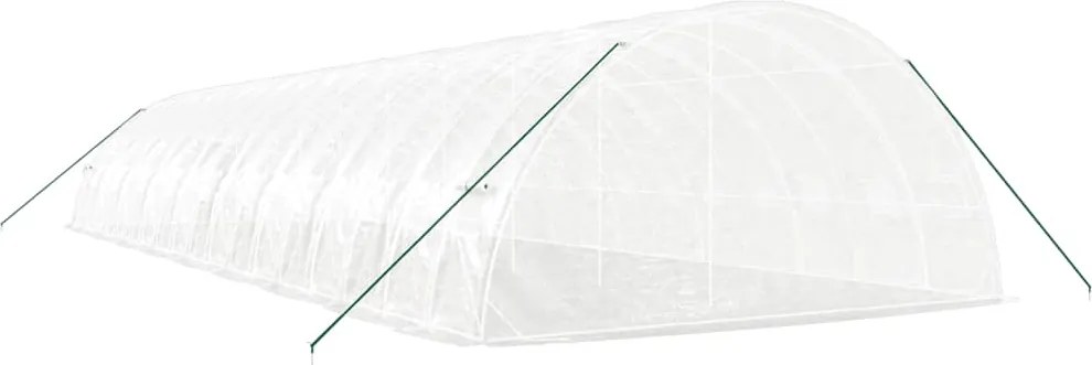 Skleník s ocelovým rámem bílý 108 m² 18 x 6 x 2,85 m 3188123