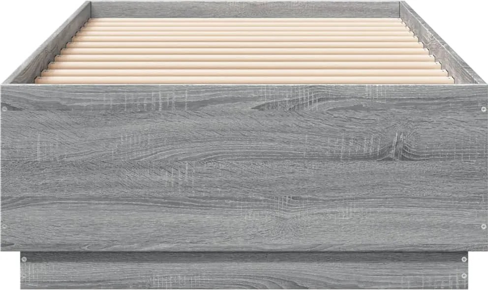 Rám postele s LED osvětlením šedý sonoma 100 x 200 cm kompozit 3209630