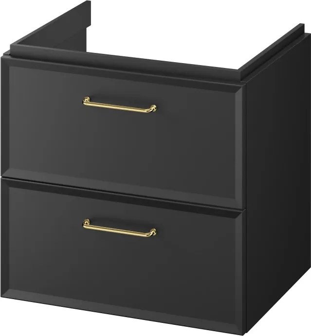 Cersanit Mille, umyvadlová skříňka 594x446x551 mm, černá matná, S1021-002