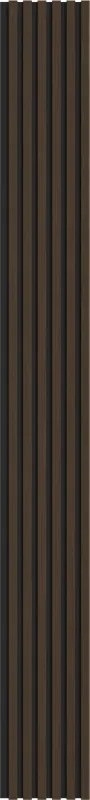 Mexen Lam-B, akustické stěnové lamely 275 × 30 cm, HDF deska 4 mm, technická dýha, ořech pálený, S100-275307-3015-024