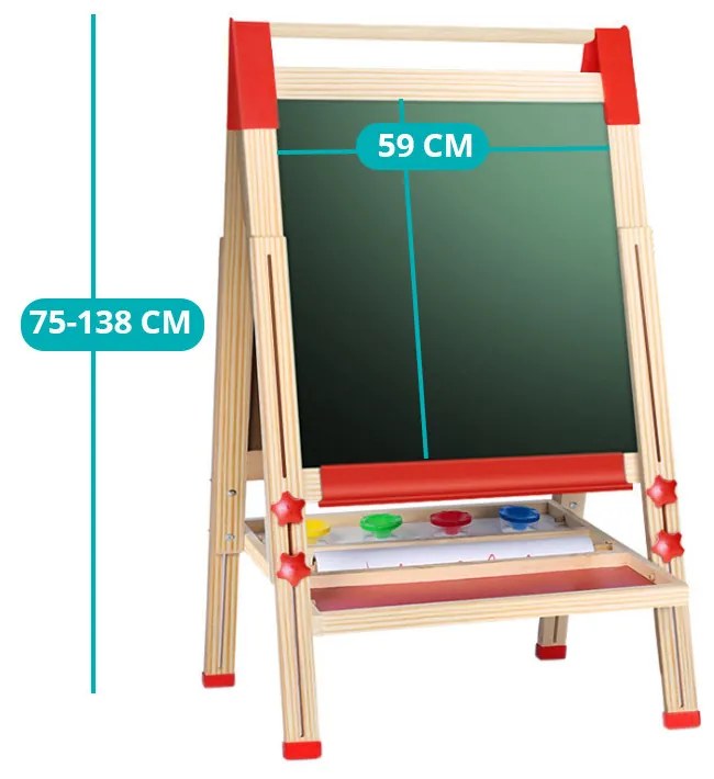 Oboustranná dřevěná hrací tabule