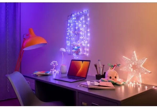 Twinkly TWKH100RGB-T - LED RGB Stmívatelný vánoční řetěz 100xLED 8 m USB Wi-Fi