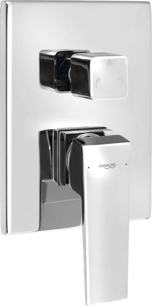 Aqualine Ritmo - Baterie pod omítku, s tělesem, pro 3 spotřebiče, chrom RT043