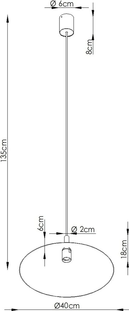 Sollux Lighting Závěsné svítidlo NOX 40 červené