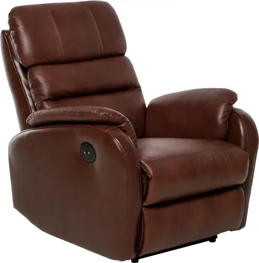 Kožené polohovací křeslo ELEGANT 2, koňak K 2136 (RE Typ 2)