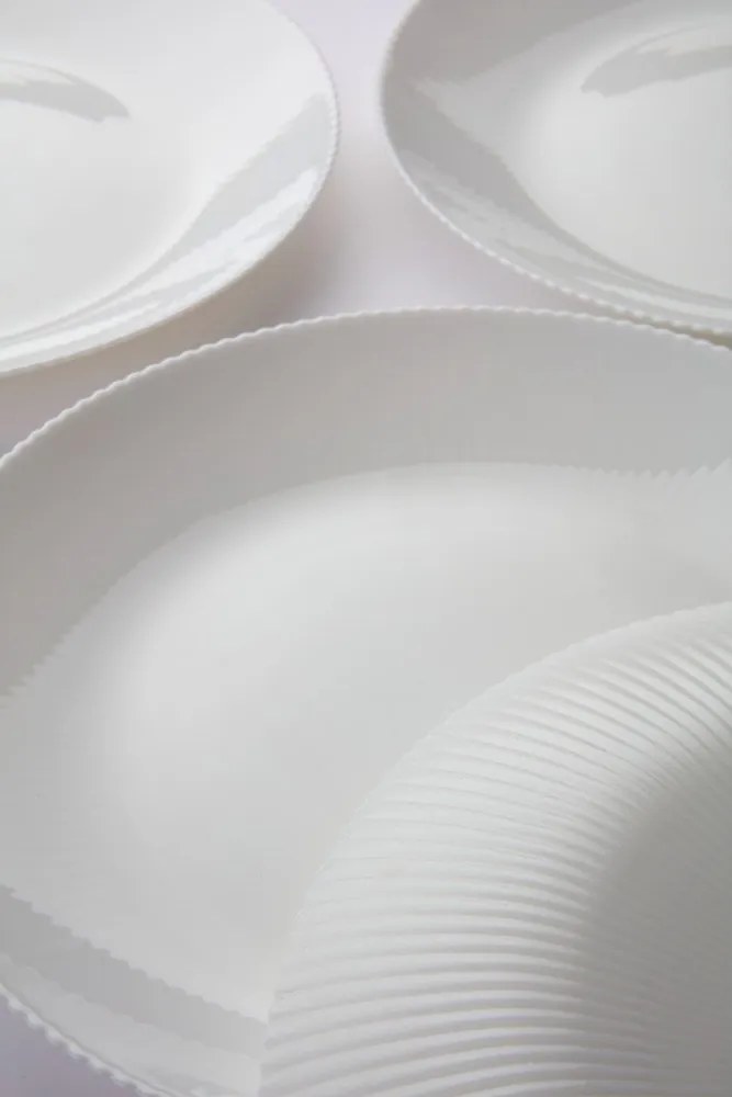 Bílé skleněné talíře v sadě 4 ks ø 25 cm Alessia – Jotex