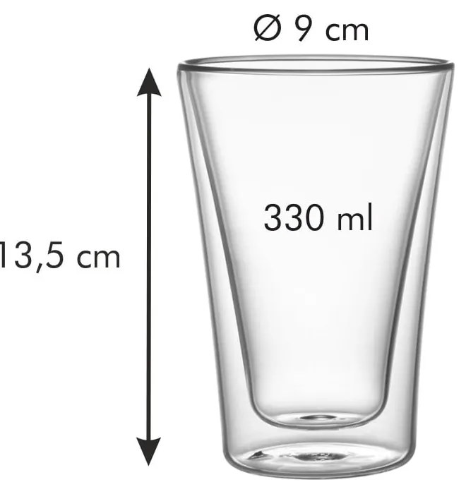Dvoustěnné sklenice v sadě 2 ks 0.33 l myDrink – Tescoma