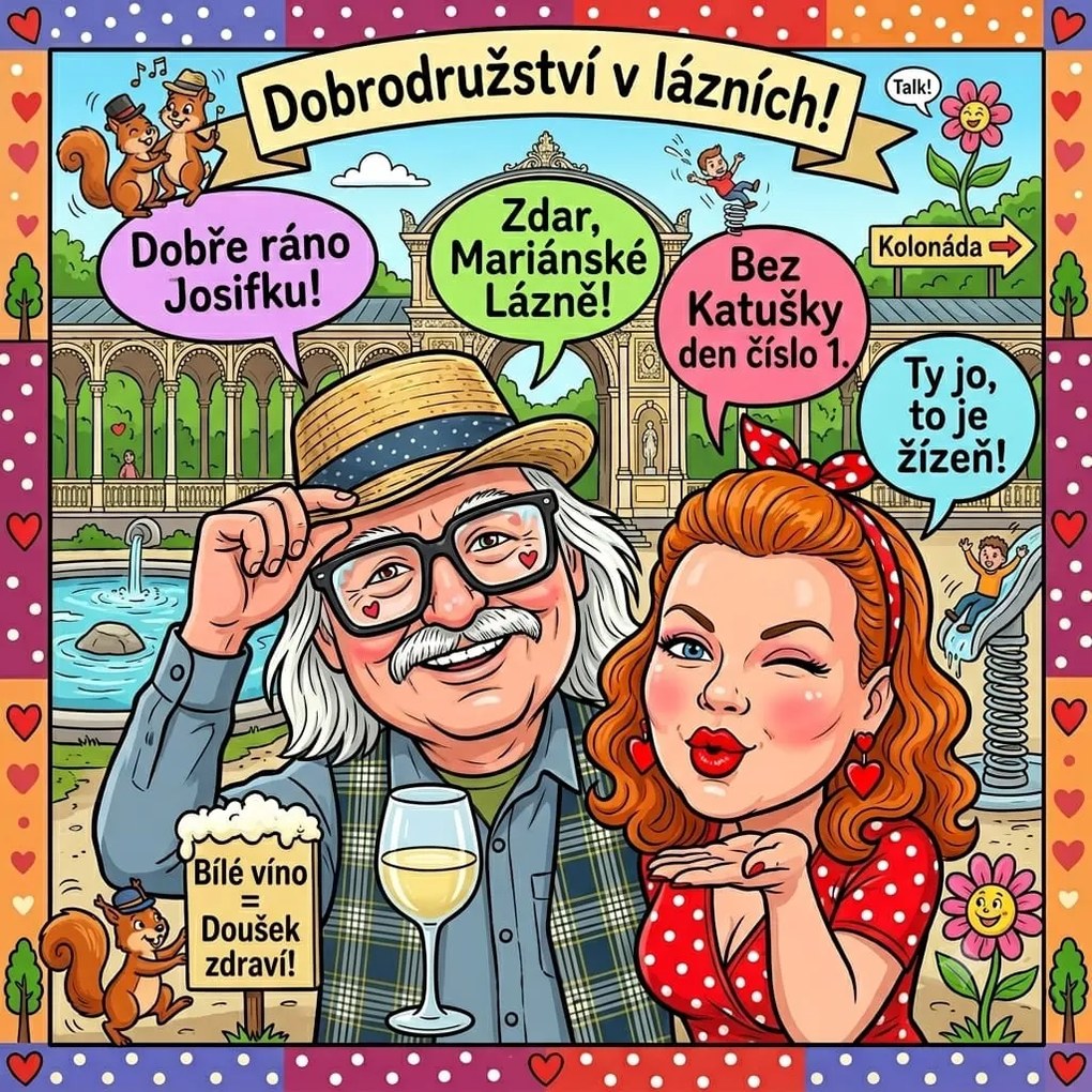 Srdcem darované Veselá osobní ilustrace na přání – Plakát A4 včetně rámečku Varianta grafického zpracování:: 3D grafika