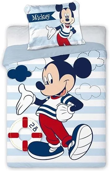 Faro Bavlněné povlečení do postýlky – Mickey Mouse Námořník 100x135/40x60cm