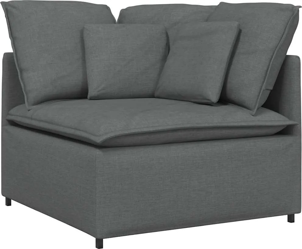 Modulární pohovka s polštáři textil tmavě šedá 3321238