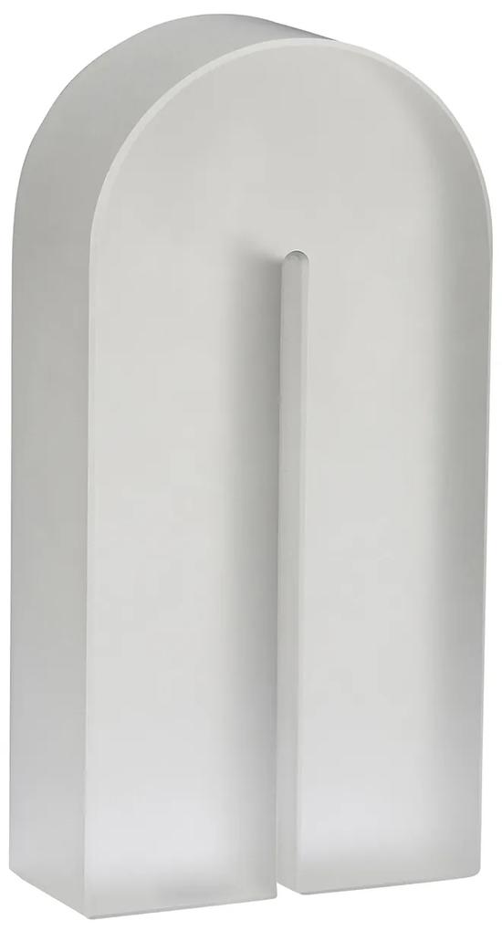Hübsch 340802 zarážka na knihy, matně bílé sklo, 20cm