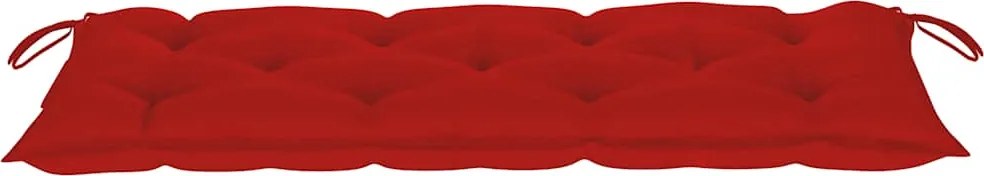 Zahradní lavice s poduškou 120 cm bambus 3063897