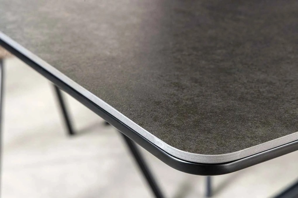 Roztahovací keramický stůl Halia 160-200 cm mramor antracit