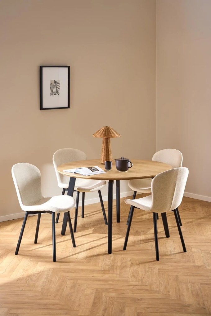 ACTONA GROUP Jídelní sestava CADIZ světle béžová Ø120x75 cm H000025039