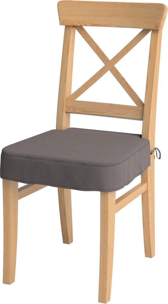 Sedák na židli IKEA Ingolf barva hnědá látka sametová