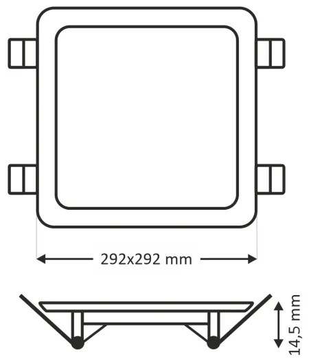 LED Podhledové svítidlo SQUARE LED/24W/230V 4200K 29,2x29,2 cm hnědá