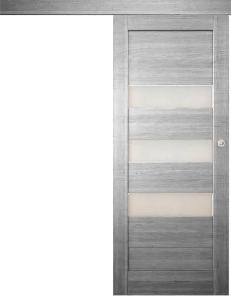 posuvné interiérové dveře na stěnu vasco doors SANTIAGO model 6 Průchozí rozměr: 70 x 197 cm, Orientace dveří: Levé dveře, Dekor: Bílá