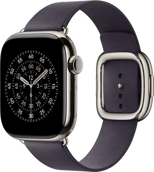 Apple Watch 42/41/40/38mm půlnočně fialový řemínek s moderní přezkou střední
