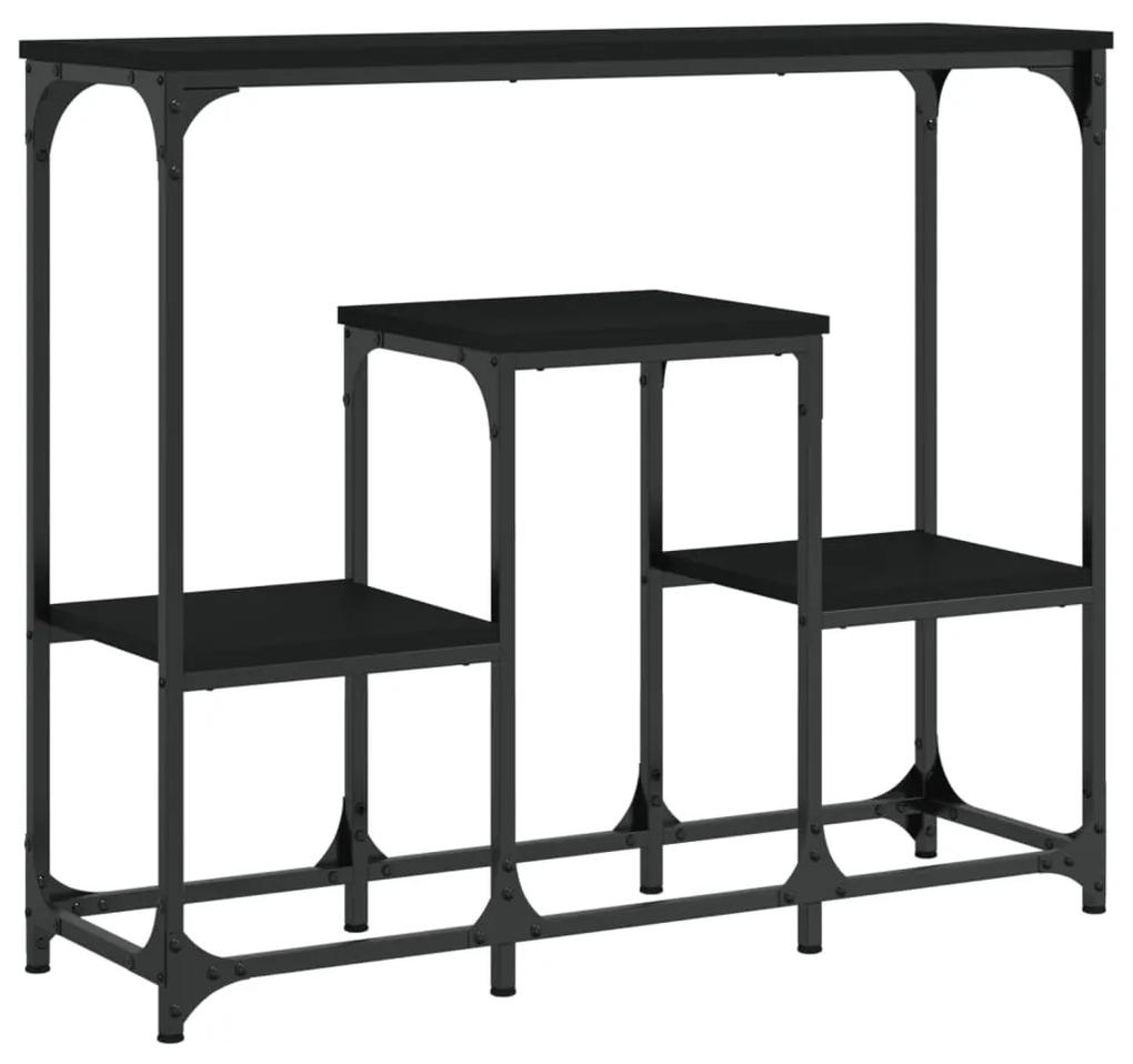 vidaXL Konzolový stolek černý 89,5 x 28 x 76 cm kompozitní dřevo